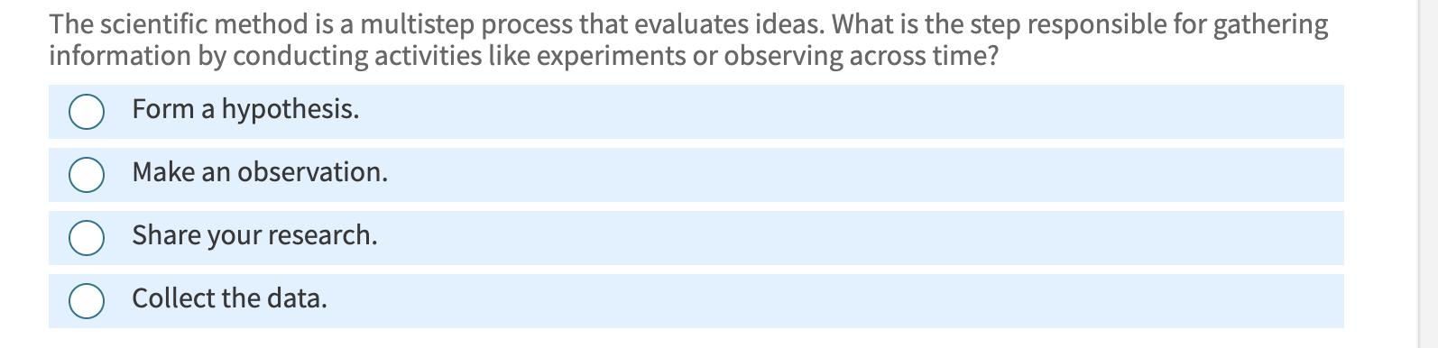 Solved The scientific method is a multistep process that | Chegg.com
