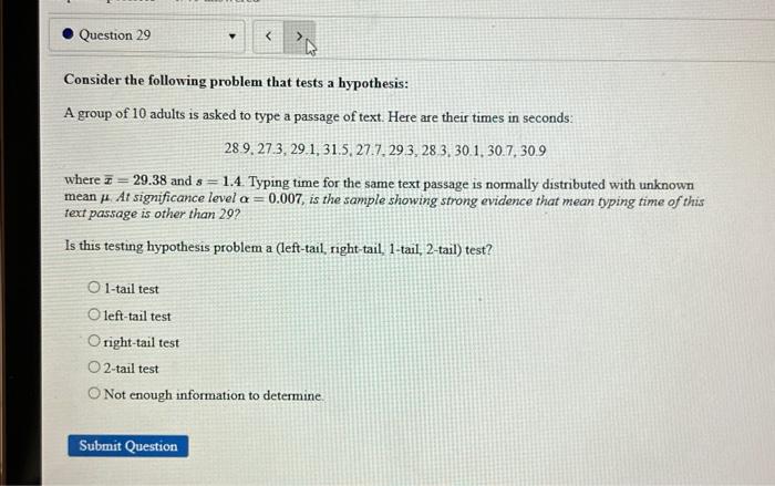 Consider the following problem that tests a | Chegg.com