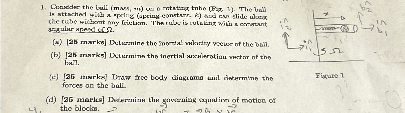 Solved Consider the ball (mass, m ) ﻿on a rotating tube | Chegg.com