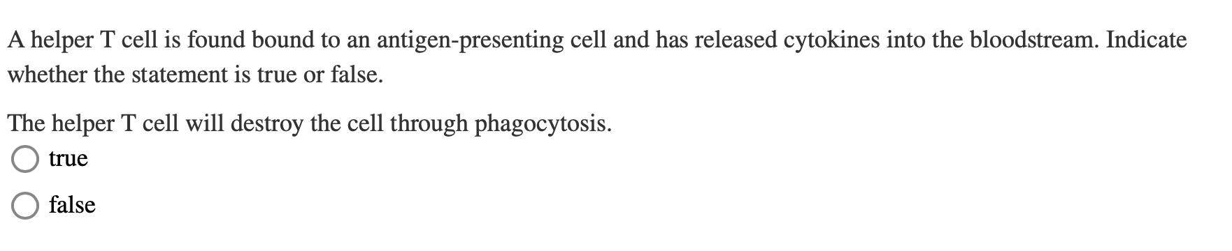 Solved A helper \( ﻿T \) ﻿cell is found bound to an | Chegg.com