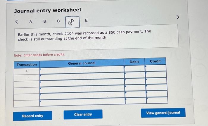 Solved Journal entry worksheet Record the return of the | Chegg.com