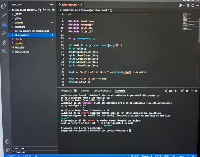 Solved Hurry help me fix these C++ issues on Visual Code | Chegg.com
