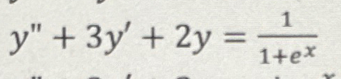 Solved y''+3y'+2y=11+exSolve using variations of parameters | Chegg.com