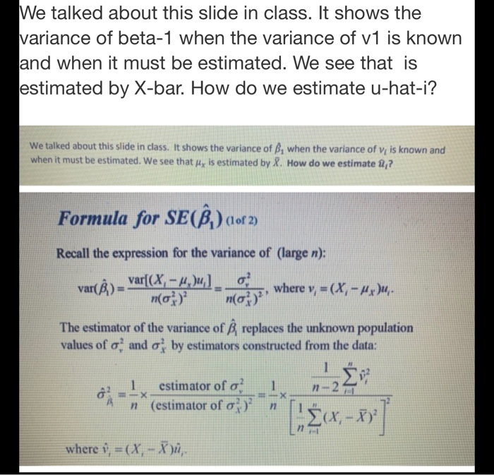 Solved We talked about this slide in class. It shows the | Chegg.com