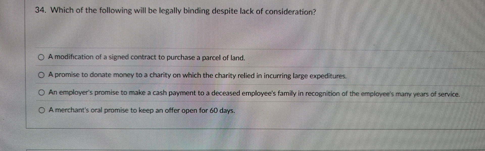 Solved Which of the following will be legally binding | Chegg.com