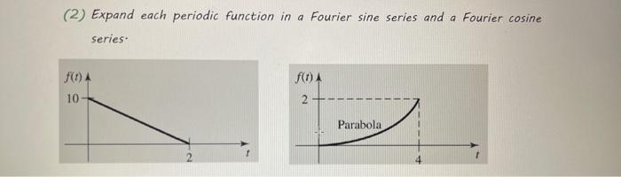 Solved (2) Expand each periodic function in a Fourier sine | Chegg.com