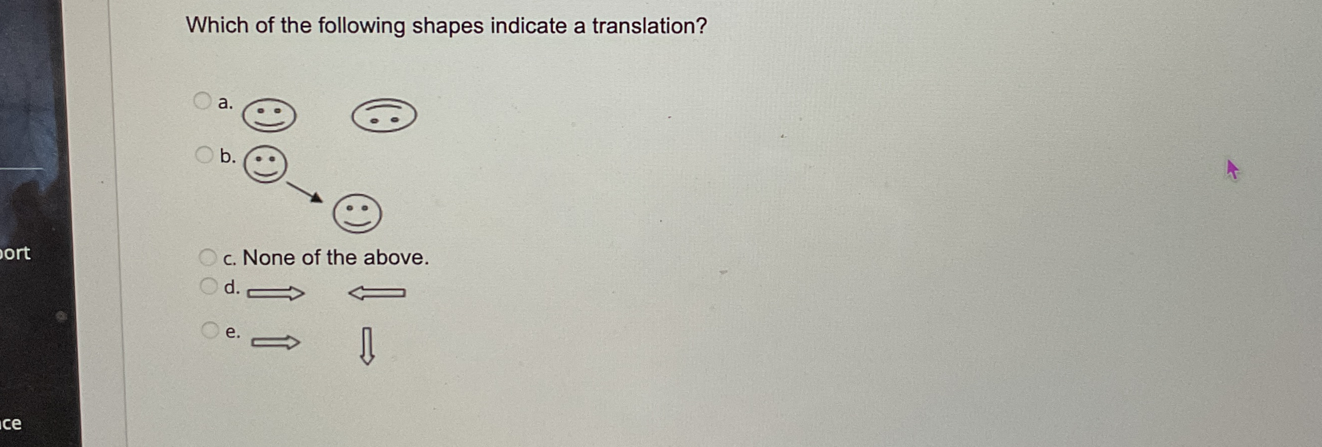 Solved Which of the following shapes indicate a | Chegg.com
