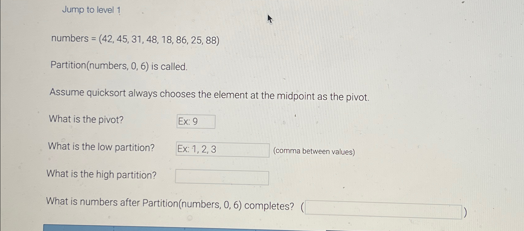 Solved Jump to level 1numbers | Chegg.com