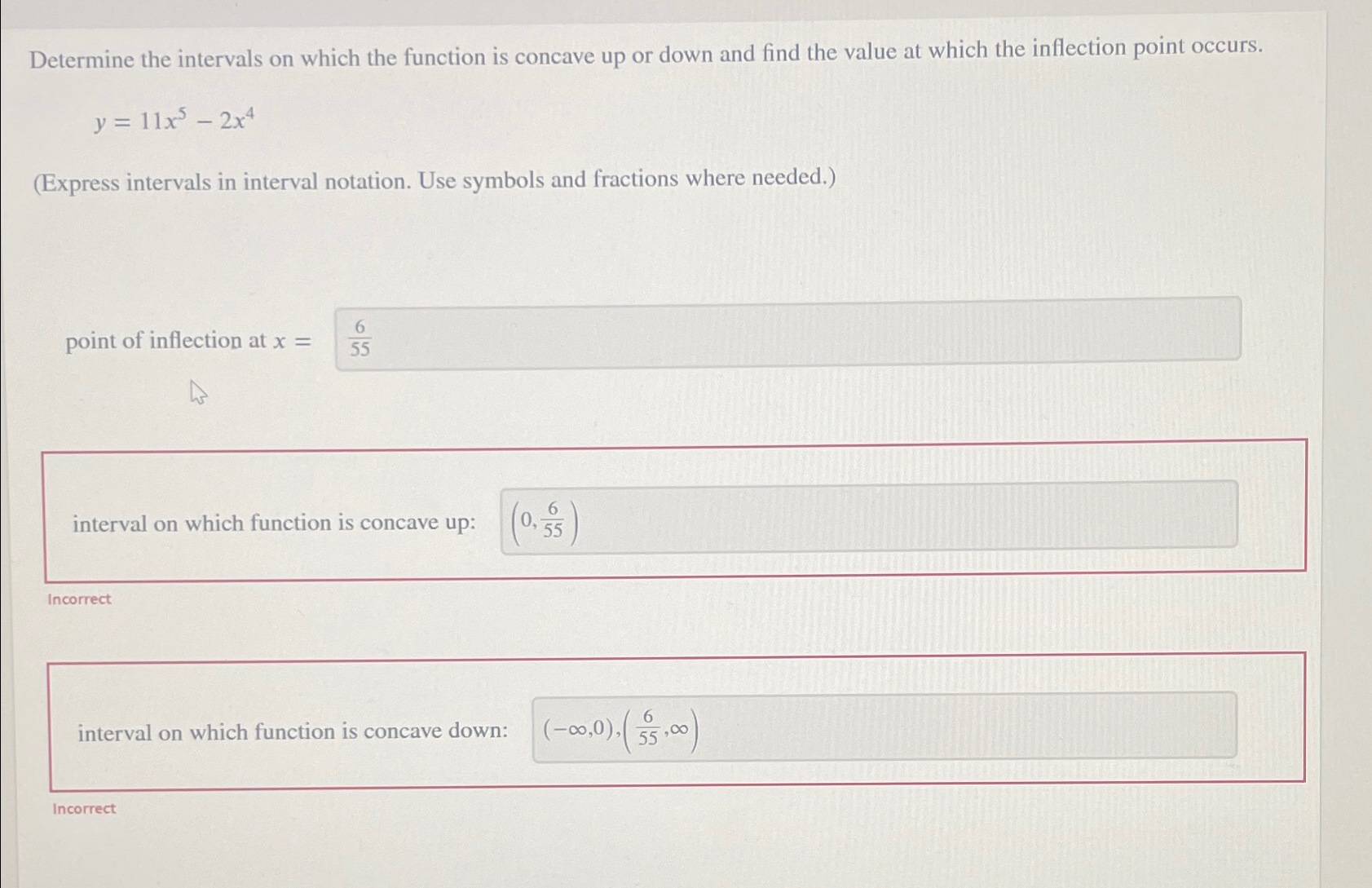 Solved Determine the intervals on which the function is | Chegg.com