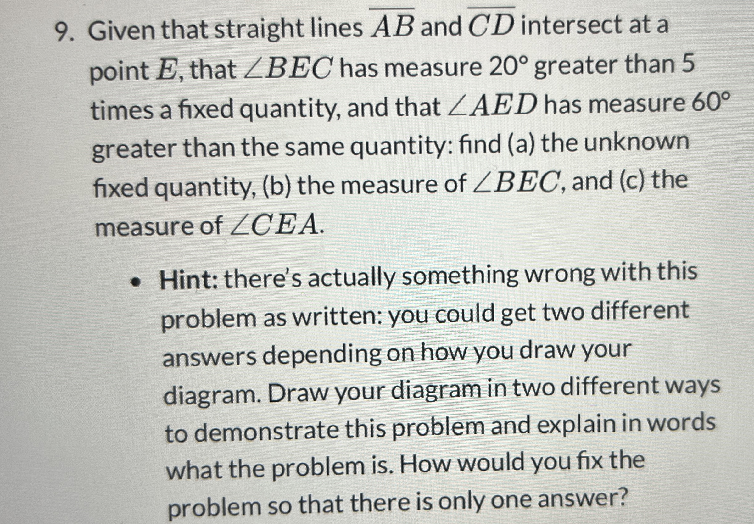 Solved Given that straight lines ?bar (AB) ﻿and ?bar (CD) | Chegg.com