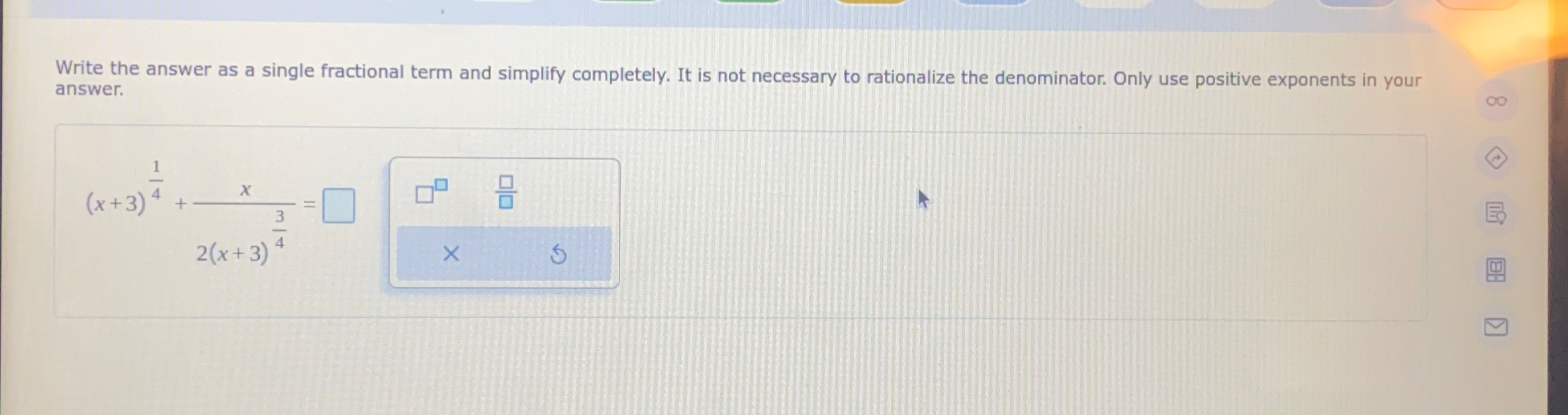 Solved Write the answer as a single fractional term and | Chegg.com