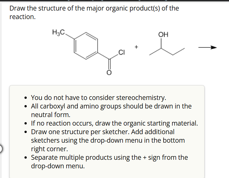 Solved Draw the structure of the major organic product(s) | Chegg.com