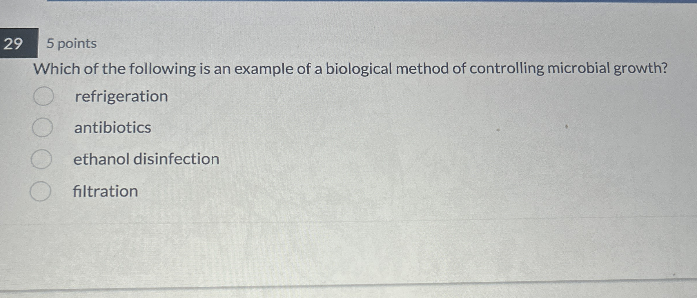 Solved 5 ﻿pointsWhich of the following is an example of a | Chegg.com
