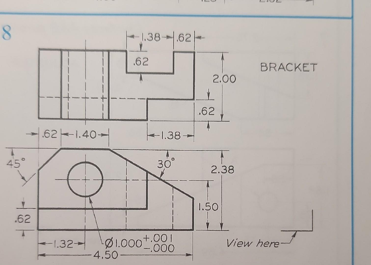 Solved side view and isometric view of this exercise | Chegg.com