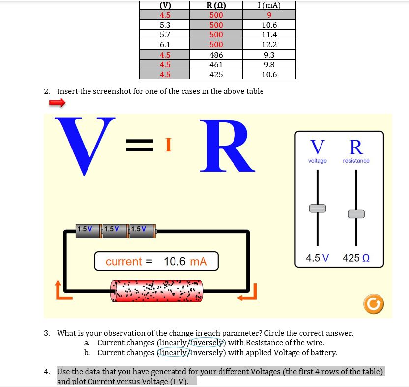 Solved \table[[(V),R(\Omega | Chegg.com