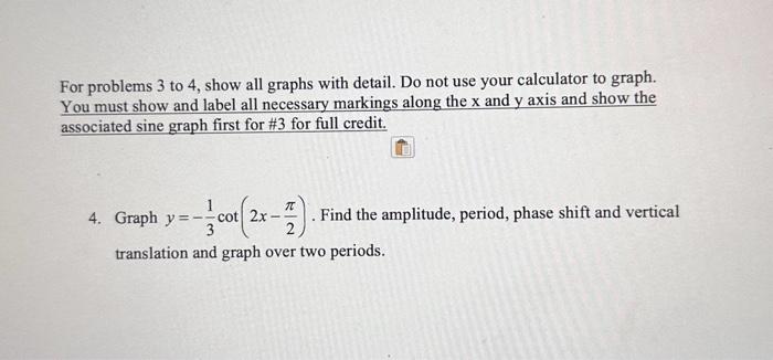 Solved For problems 3 to 4 , show all graphs with detail. Do | Chegg.com
