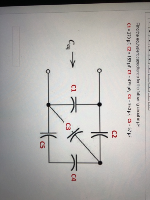 Solved Find the equivalent capacitance for the following | Chegg.com