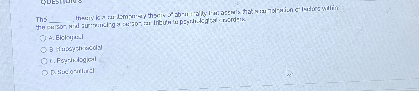 Solved The q, ﻿theory is a contemporary theory of | Chegg.com