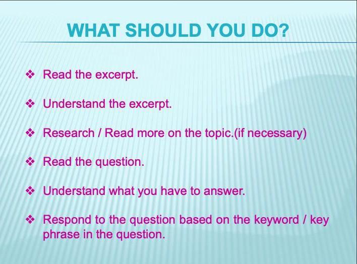 Do NOT give a synopsis of the excerpt. Do NOT copy / | Chegg.com