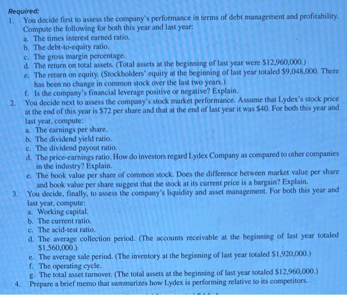 Solved PROBLEM 14-15 Comprehensive Ratio Analysis LO14-2, | Chegg.com