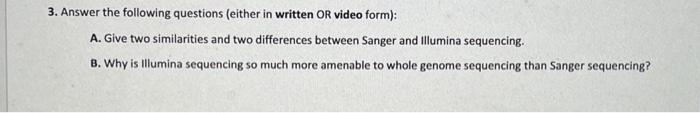 Solved 3. Answer the following questions (either in written | Chegg.com