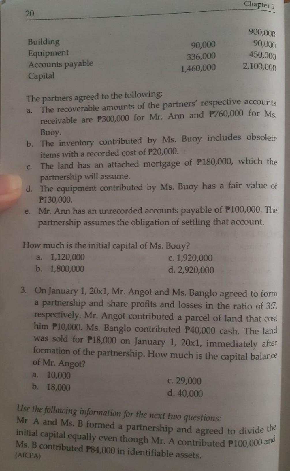 Solved PROBLEM 4: MULTIPLE CHOICE-COMPUTATIONAL 1. Triangle, | Chegg.com