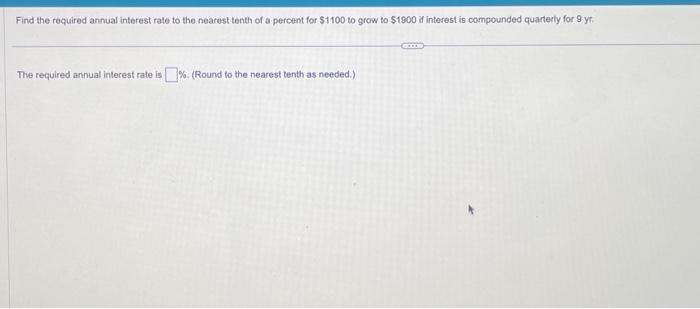 Solved Find the required annual interest rate to the nearest | Chegg.com