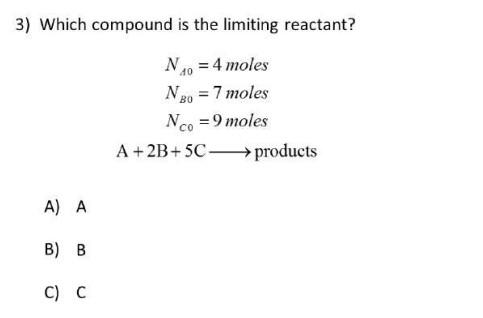 Solved 3) Which compound is the limiting reactant? = BO N20 | Chegg.com
