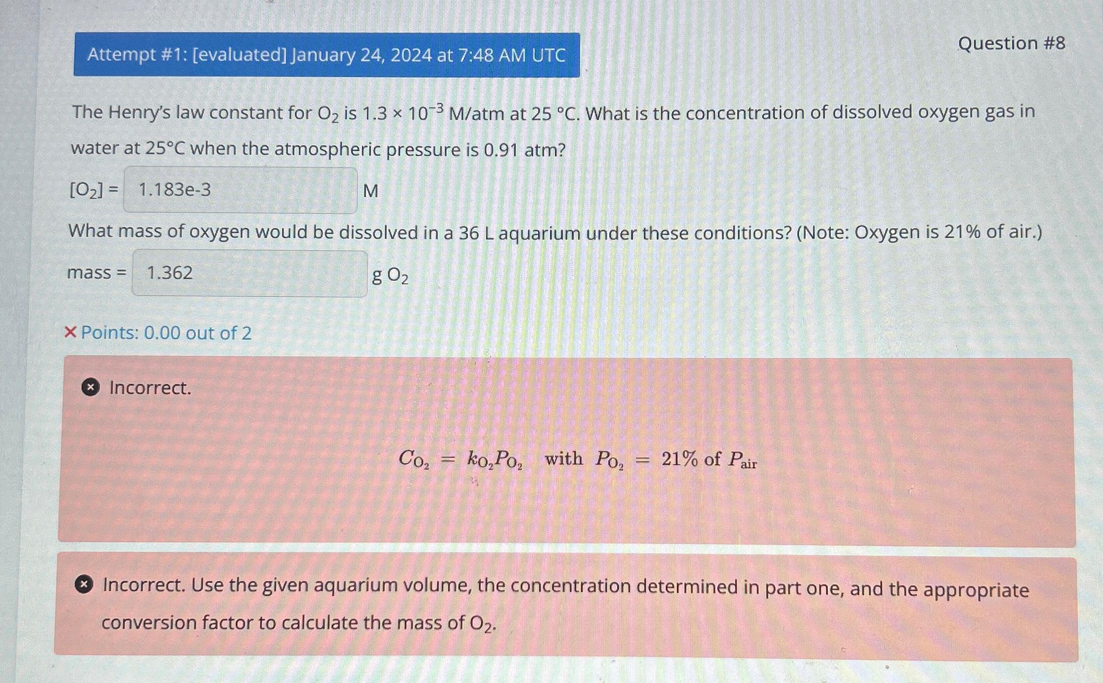 Solved Attempt #1: [evaluated] ﻿January 24, 2024 ﻿at 7:48 | Chegg.com