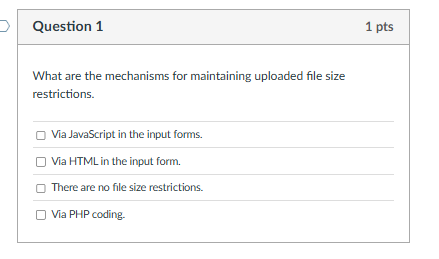 Solved Question 1What are the mechanisms for maintaining | Chegg.com