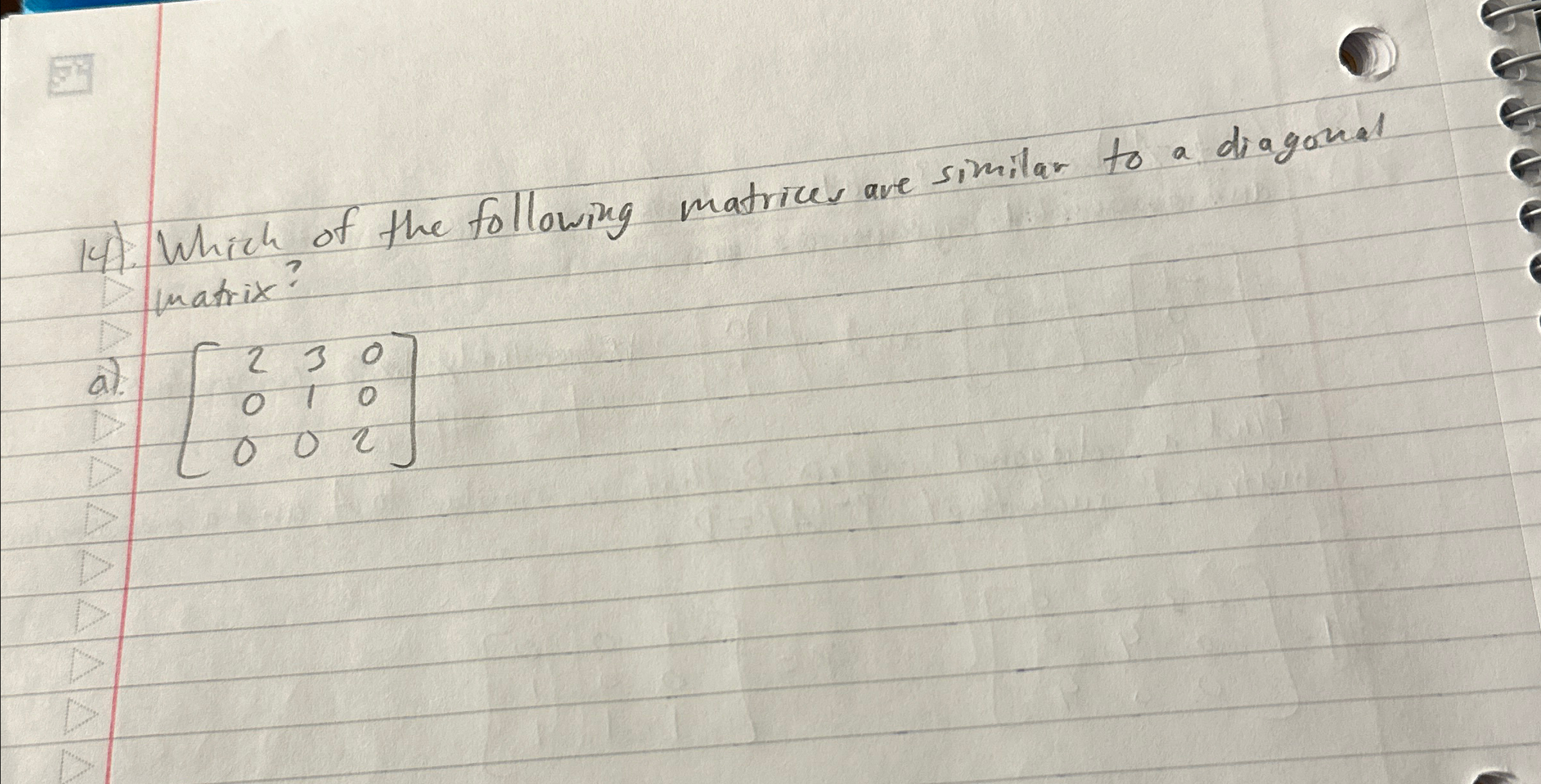 Solved . ﻿Which of the following matrices are similar to a | Chegg.com