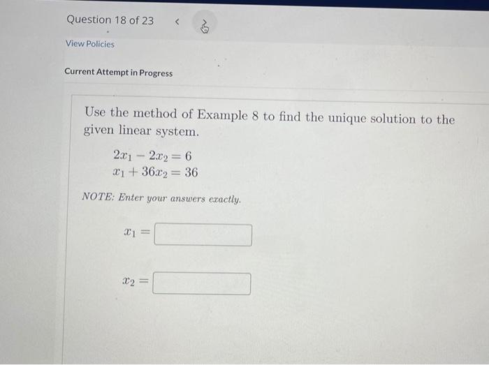 Solved Use the method of Example 8 to find the unique | Chegg.com