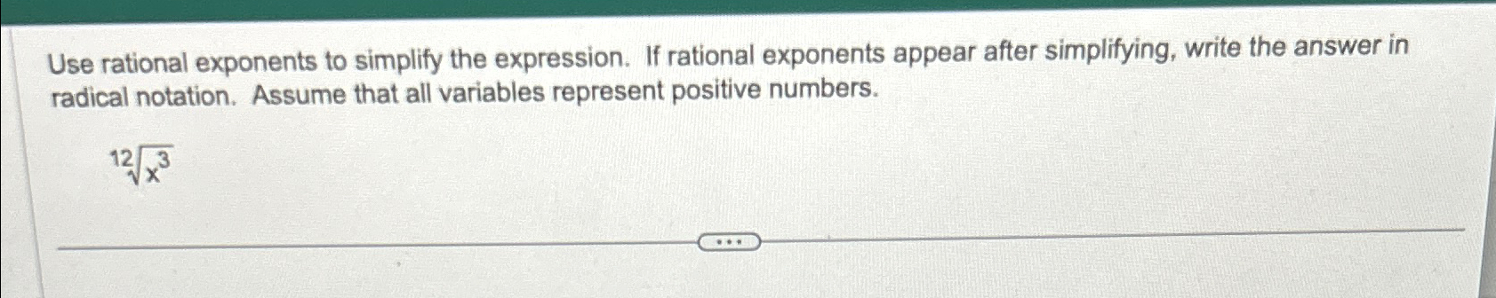 Solved Use rational exponents to simplify the expression. If | Chegg.com