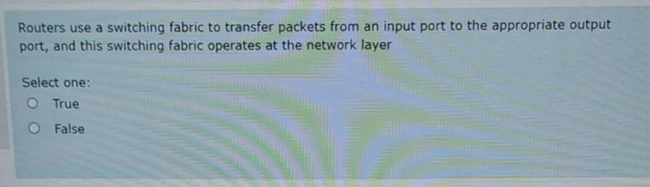 Solved Routers use a switching fabric to transfer packets | Chegg.com