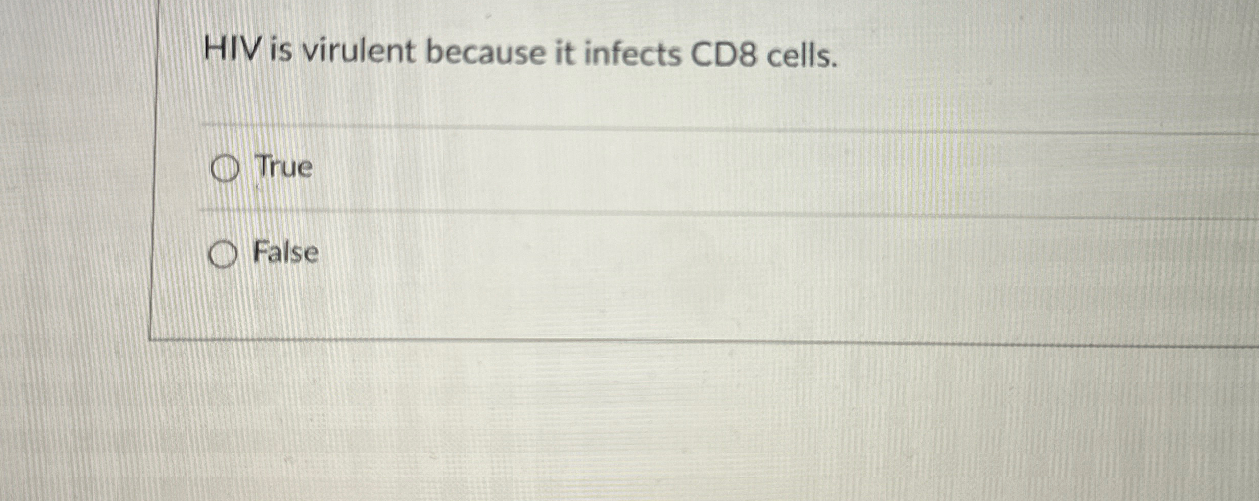 Solved HIV is virulent because it infects CD8 | Chegg.com