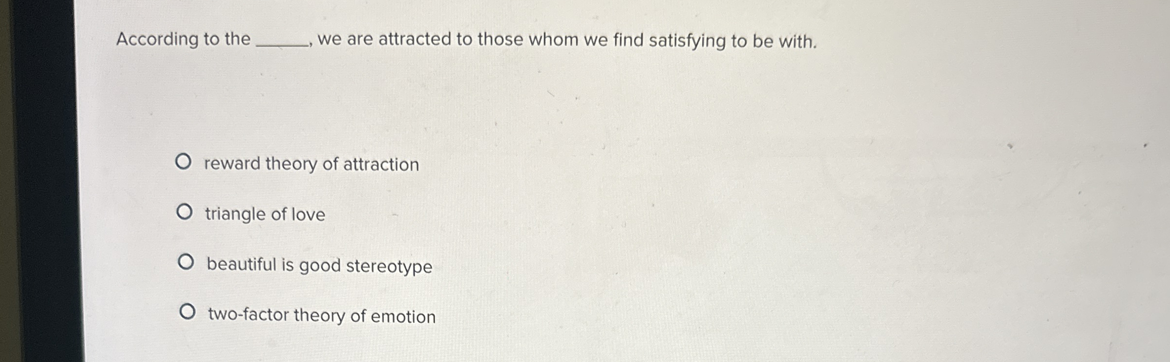 Solved According to the q, ﻿we are attracted to those whom | Chegg.com