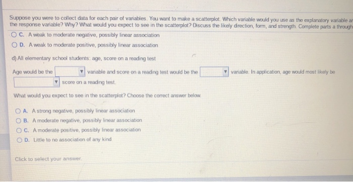 Solved Suppose you were to collect data for each pair of | Chegg.com