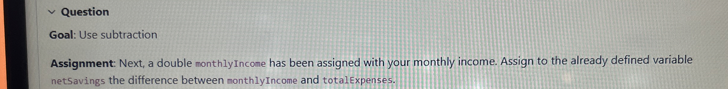 Solved QuestionAssignment: Next, a double named | Chegg.com
