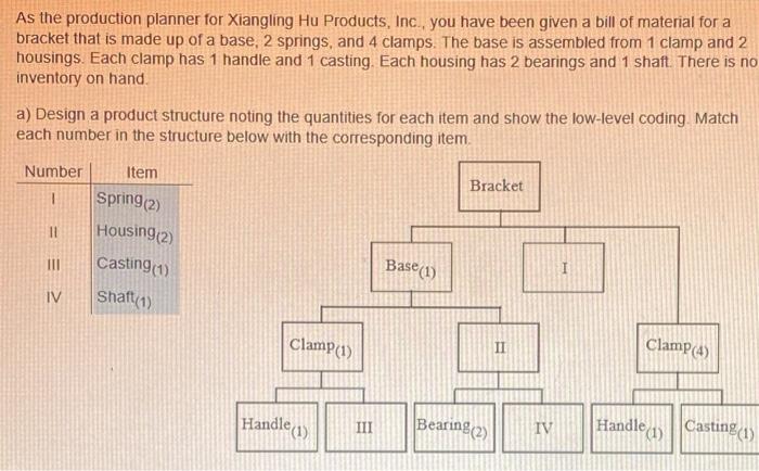 c) Compute the net quantities needed if there are 25 | Chegg.com