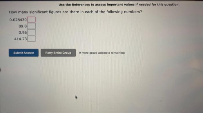 [Solved]: Use the References to access important values if