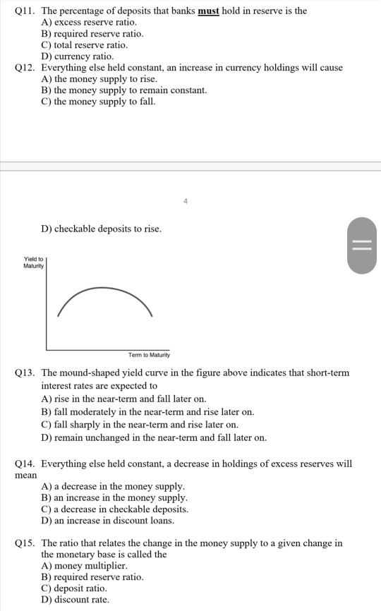 Solved Q12. Everything else held constant, an increase in | Chegg.com