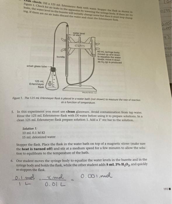 Solved find the initial concentration and rate law for H2O2 | Chegg.com