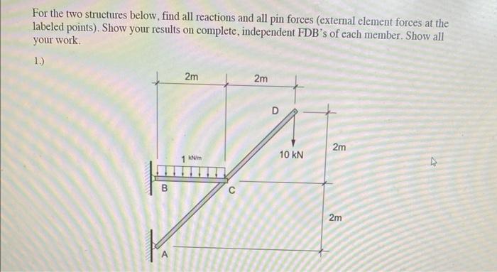 Solved For the two structures below, find all reactions and | Chegg.com