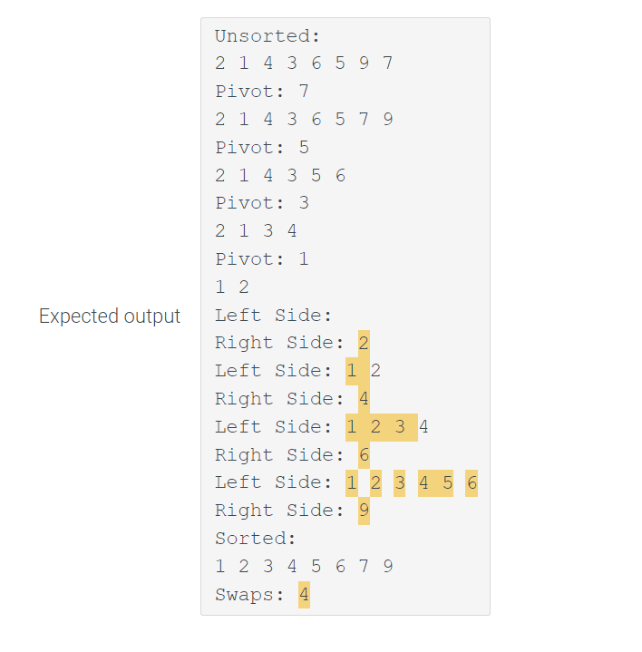 Solved Quick sort problemAttached is my code but it doesn't | Chegg.com