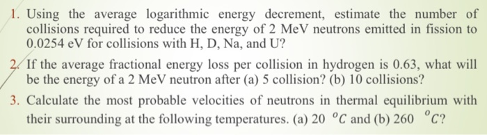 Solved 1. Using the average logarithmic energy decrement, | Chegg.com