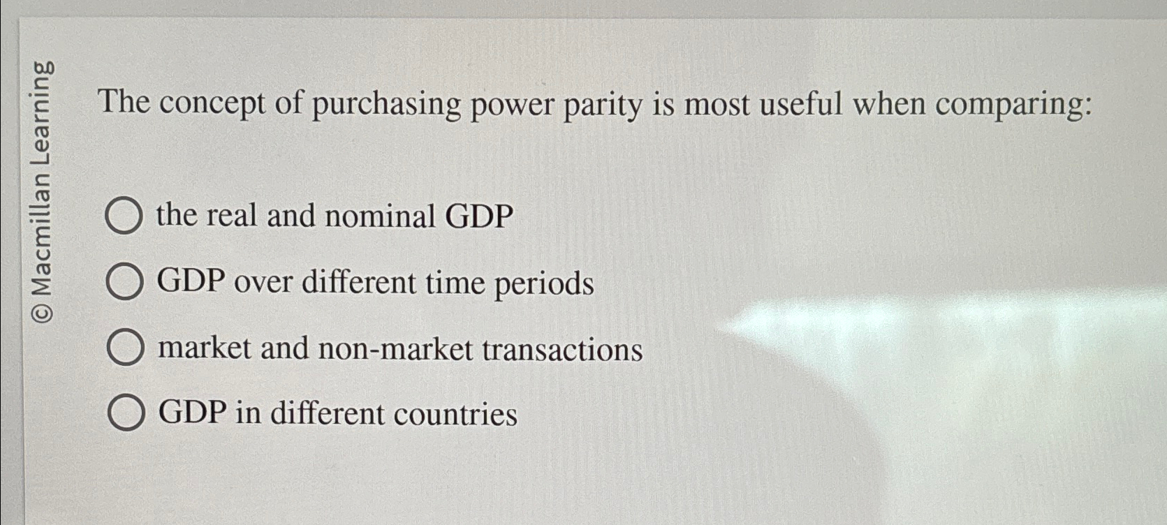 Solved The concept of purchasing power parity is most useful | Chegg.com