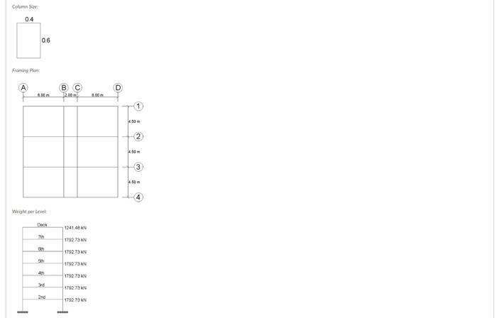Solved The framing plan of a concrete SMRF building is shown | Chegg.com