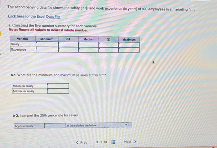 Solved The accompanying data file shows the salary (in \$) | Chegg.com
