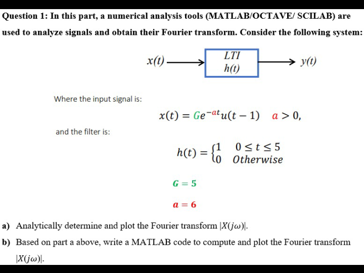 Solved Question 1: In this part, a numerical analysis tools | Chegg.com