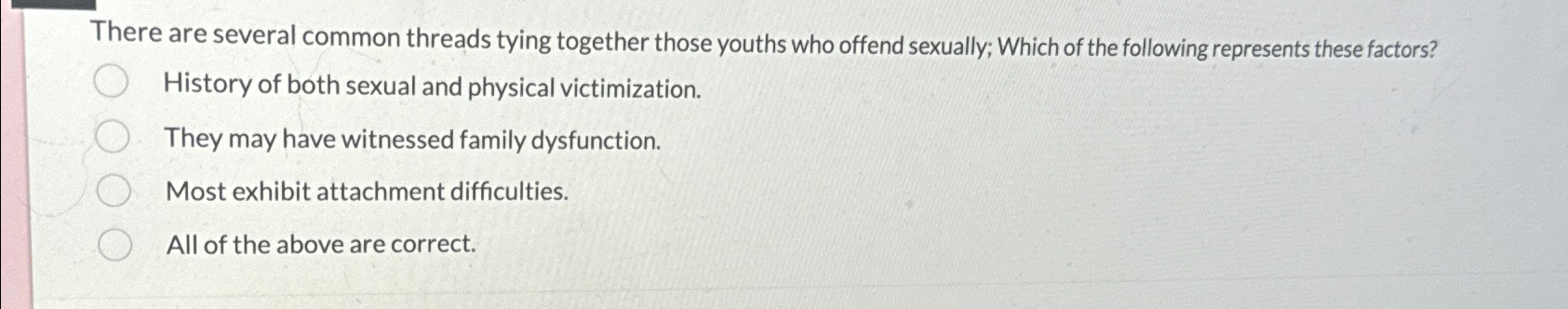 Solved There are several common threads tying together those | Chegg.com